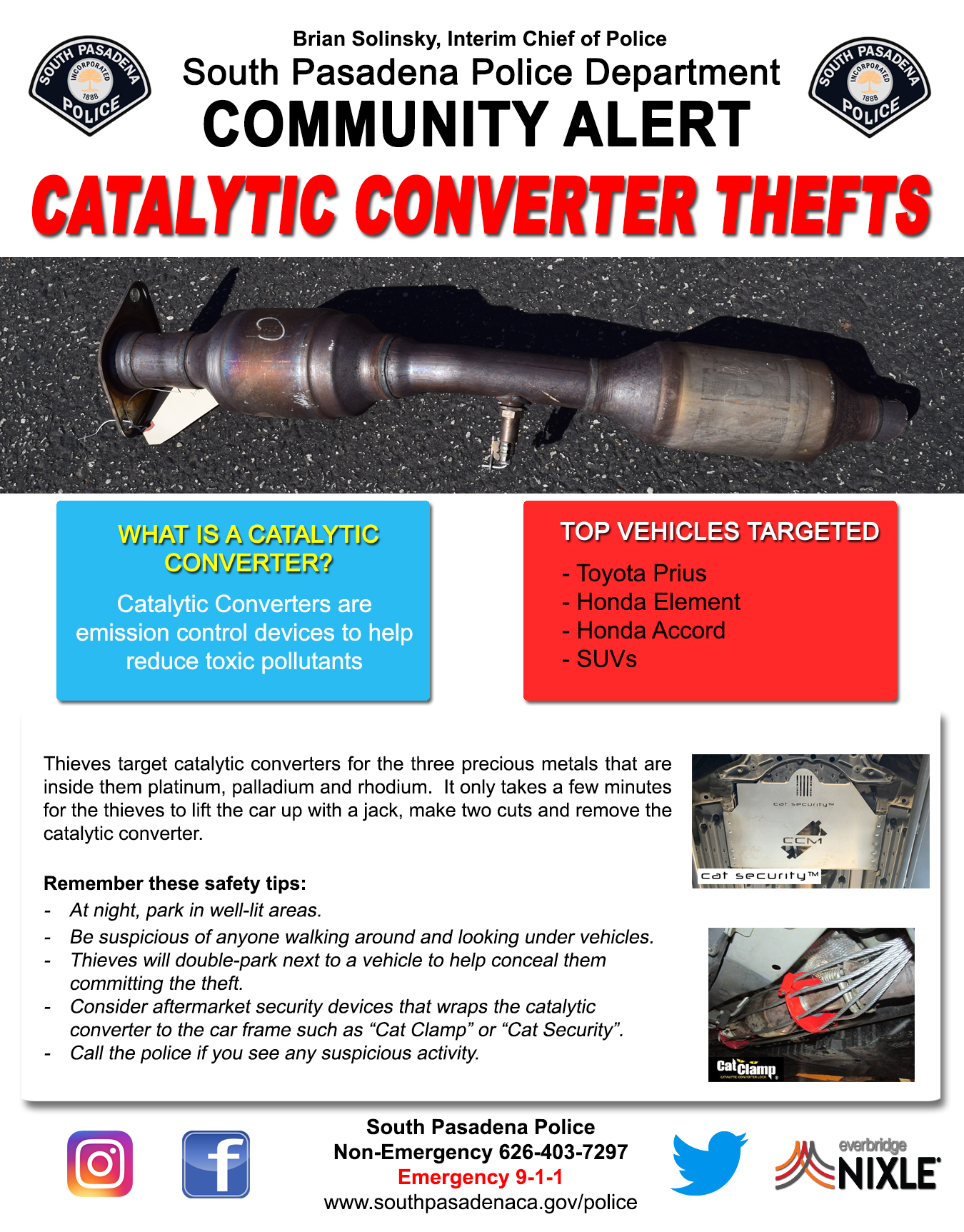 Catalytic Converter Thefts | City Hall Scoop
