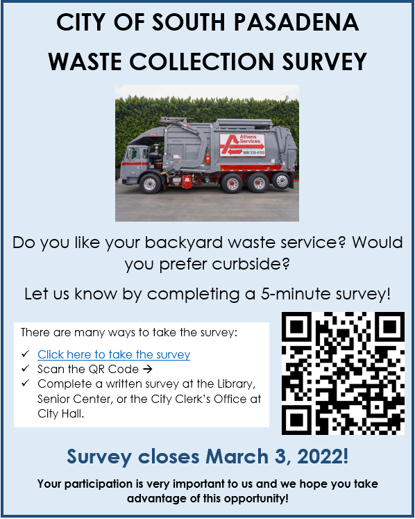 Waste Collection Survey | City Hall Scoop