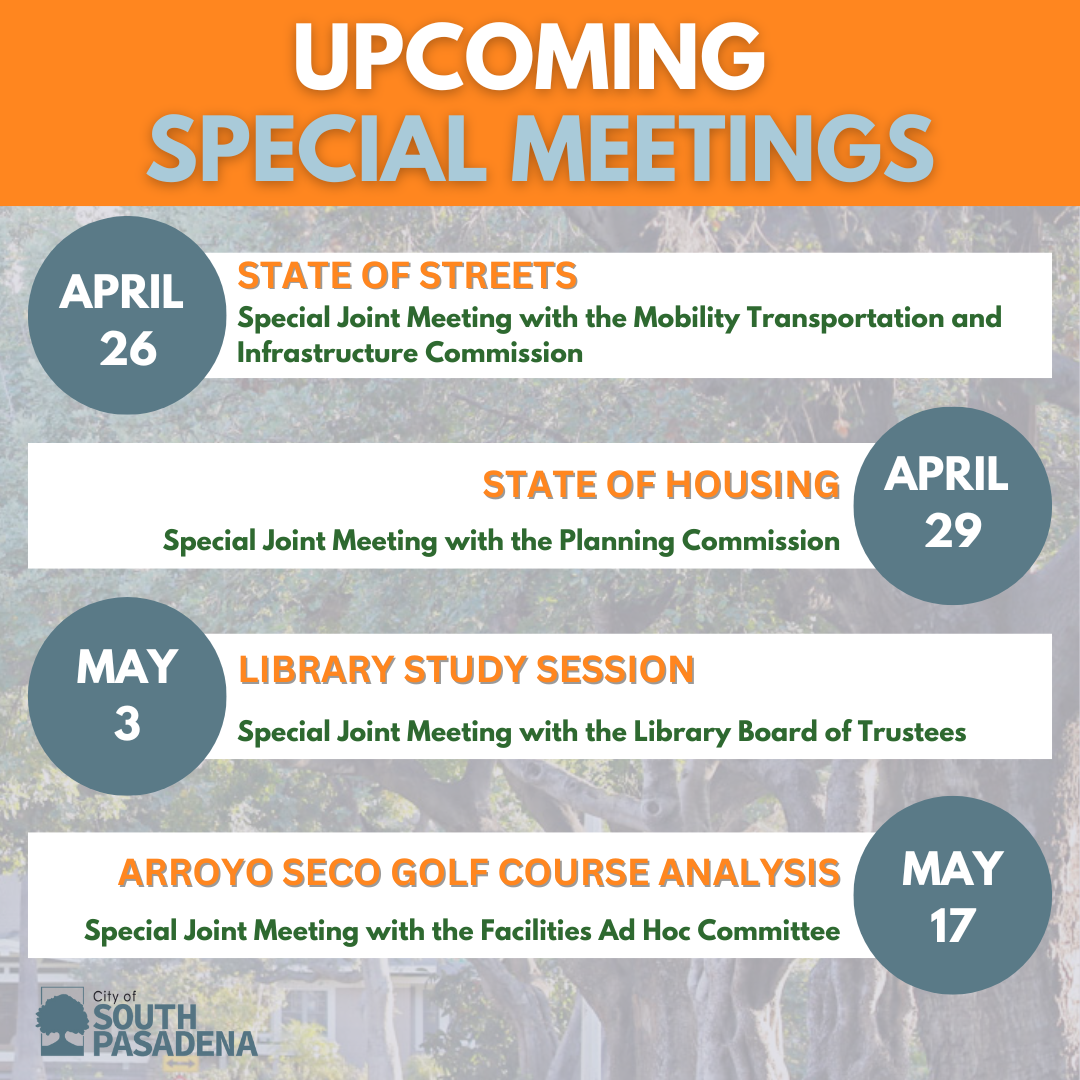 Upcoming Special Meetings | City Hall Scoop