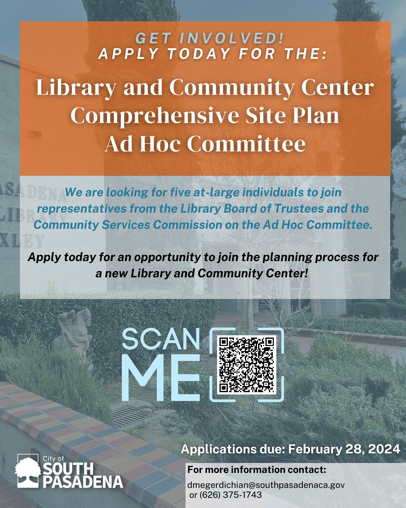 Apply Today: Library and Community Center Comprehensive Site Plan Ad ...