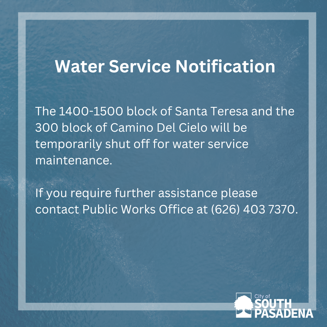 Water Service Notification | City Hall Scoop