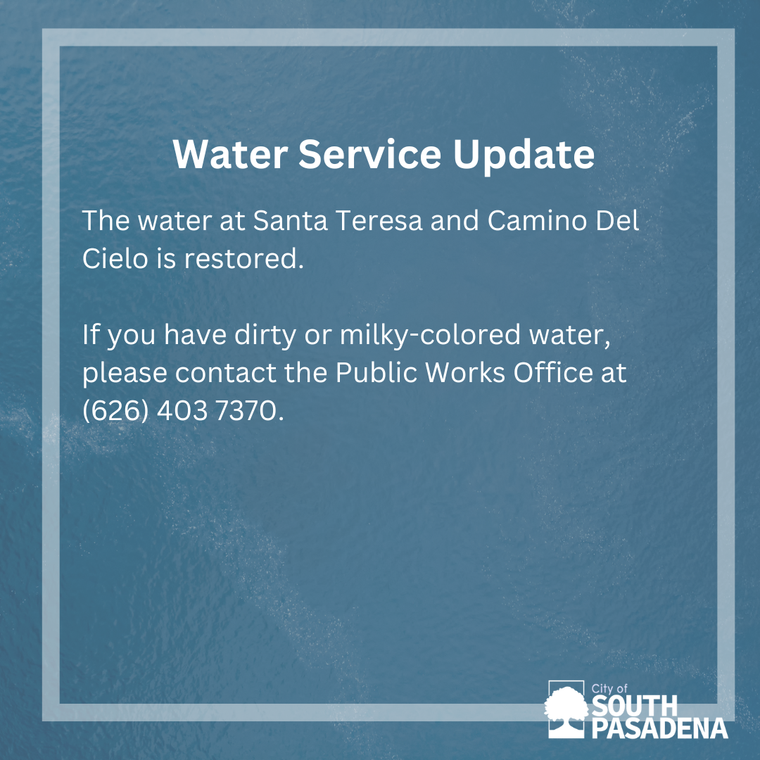 Water Service Update | City Hall Scoop