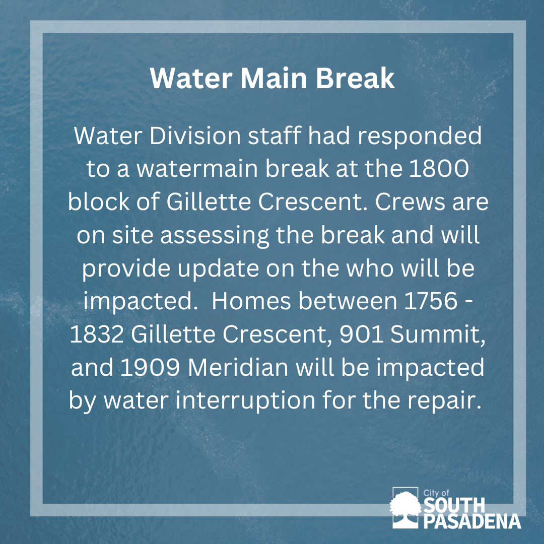 Water Main Break | City Hall Scoop