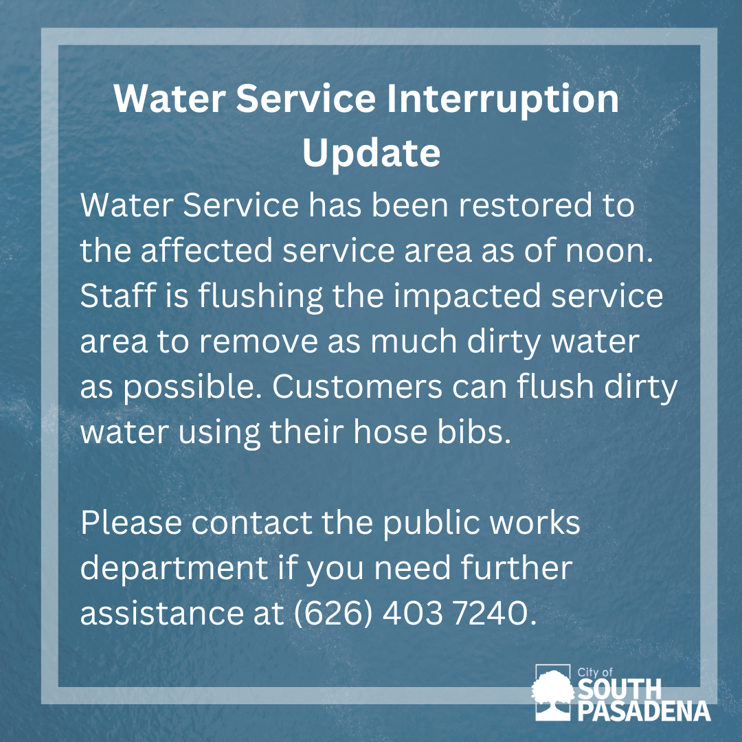 Water Service has been Restored! | City Hall Scoop